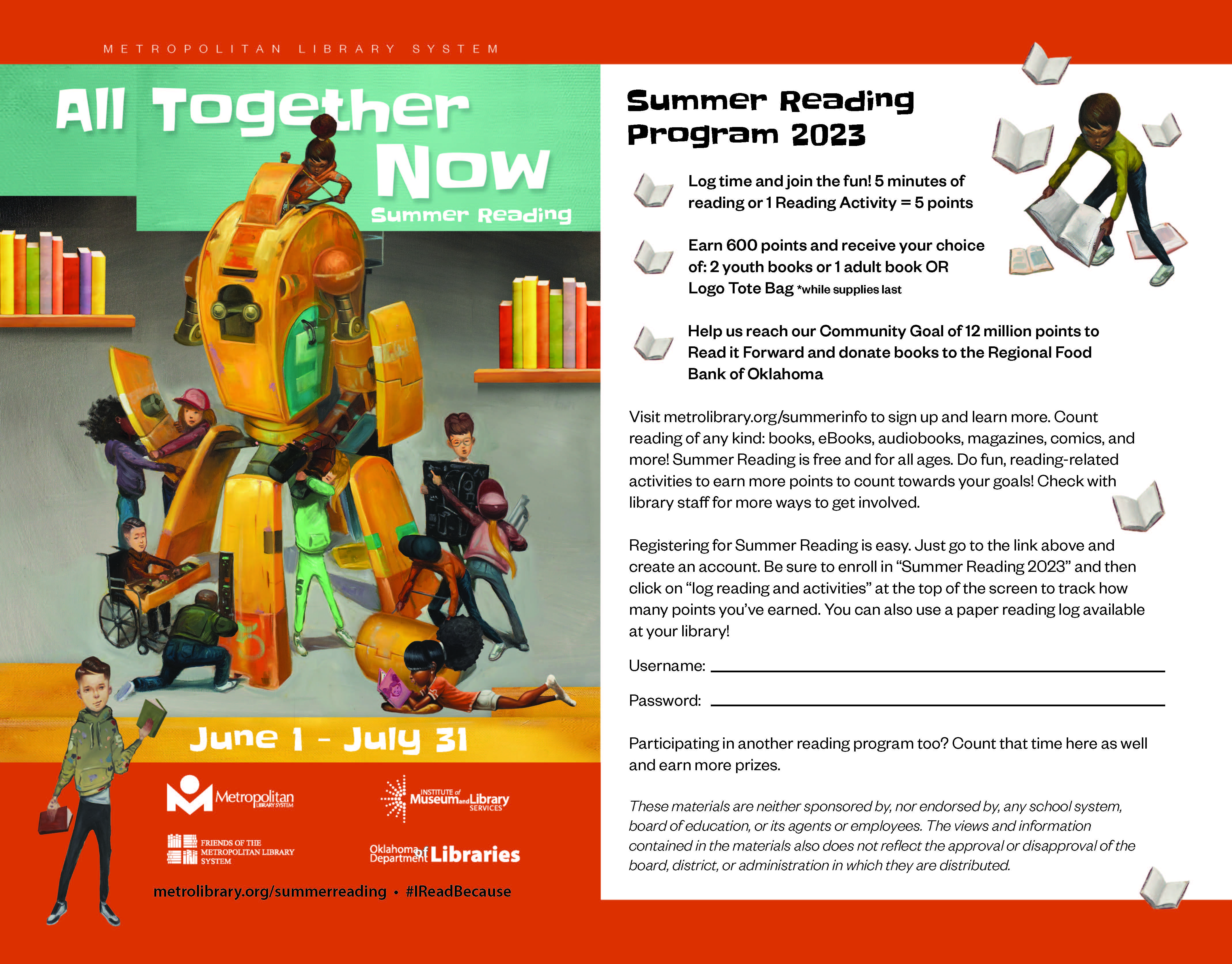 Summer Reading Information for Schools | Metropolitan Library System