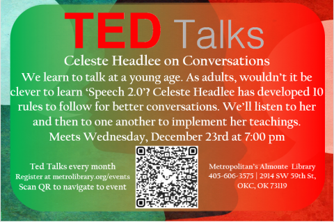TED Talk: Headlee Conversations | Metropolitan Library System